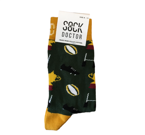 Sock Doctor - Rugby Socks - GREEN / N/A - The Gentry
